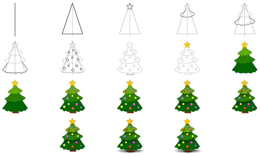 Christmas Tree Drawing - CareerGuide