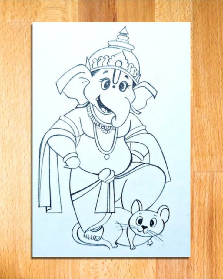 Easy Ganesh Drawing - CareerGuide