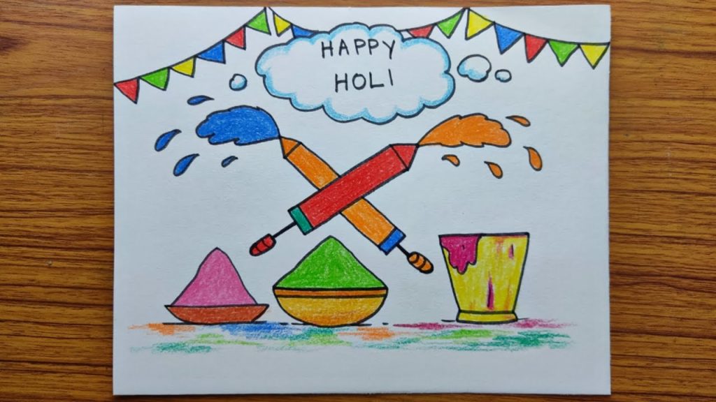 Holi Drawing : tips for Holi Drawing - CareerGuide