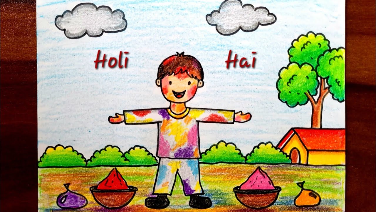 Holi Drawing : tips for Holi Drawing - CareerGuide