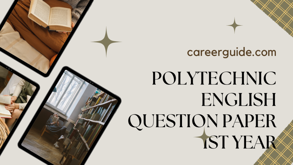 Polytechnic English Question Paper 1st Year Download - CareerGuide