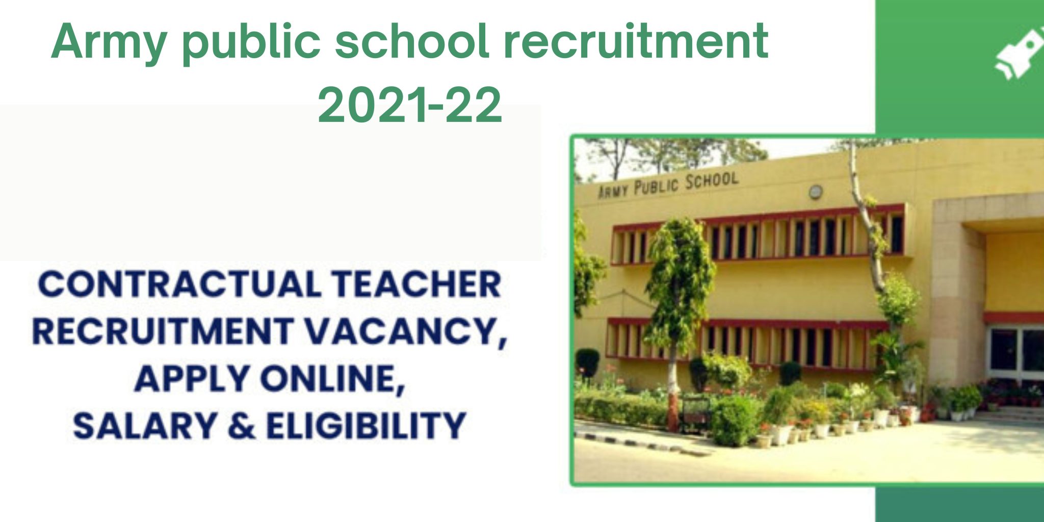 Army public school recruitment 2021-22: Vacancy, Criteria, Salary ...