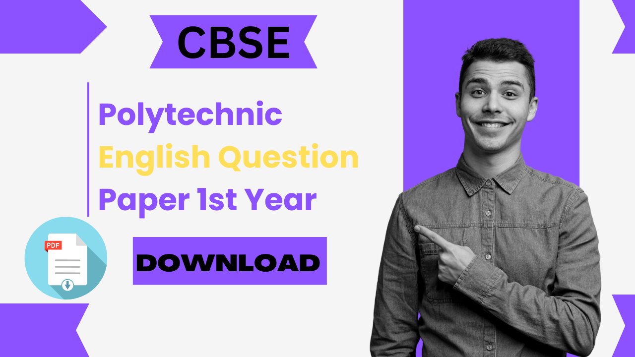 Polytechnic English Question Paper 1st Year